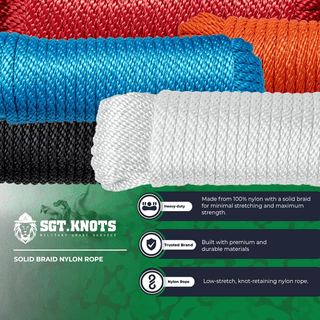 Solid Braid Nylon Rope - 1/8 inch | SGT KNOTS®