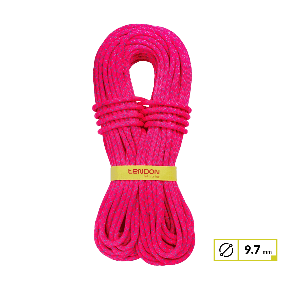 Tendon TeFix 9.7mm Dynamic Rope – Bonded, Dry-Treated Climbing